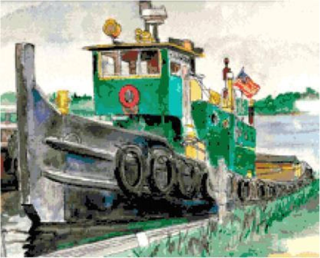 Tugboat Cross Stitch Chart - Etsy