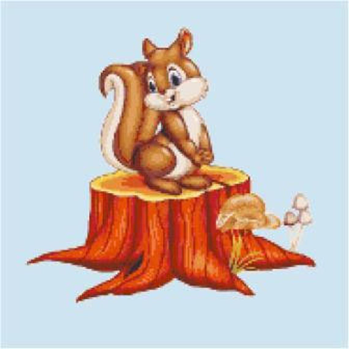 Cheerful Chipmunk Cross Stitch Chart - Etsy
