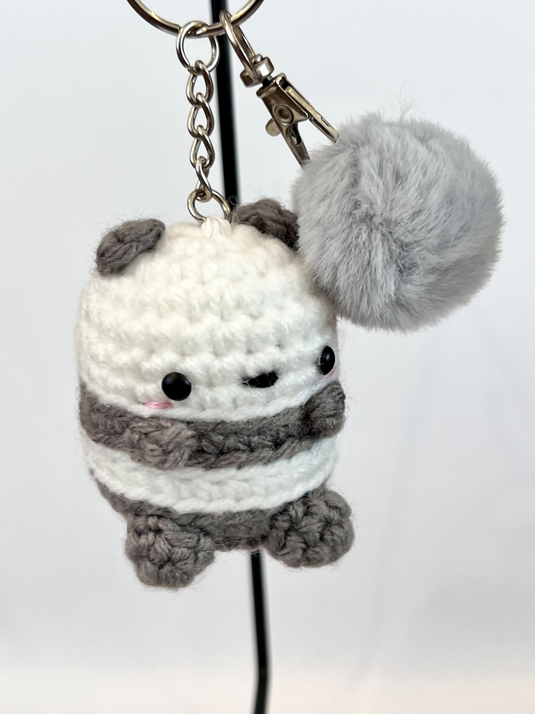 Handmade Panda Bear Keychain Crochet Amigurumi Doll - Etsy