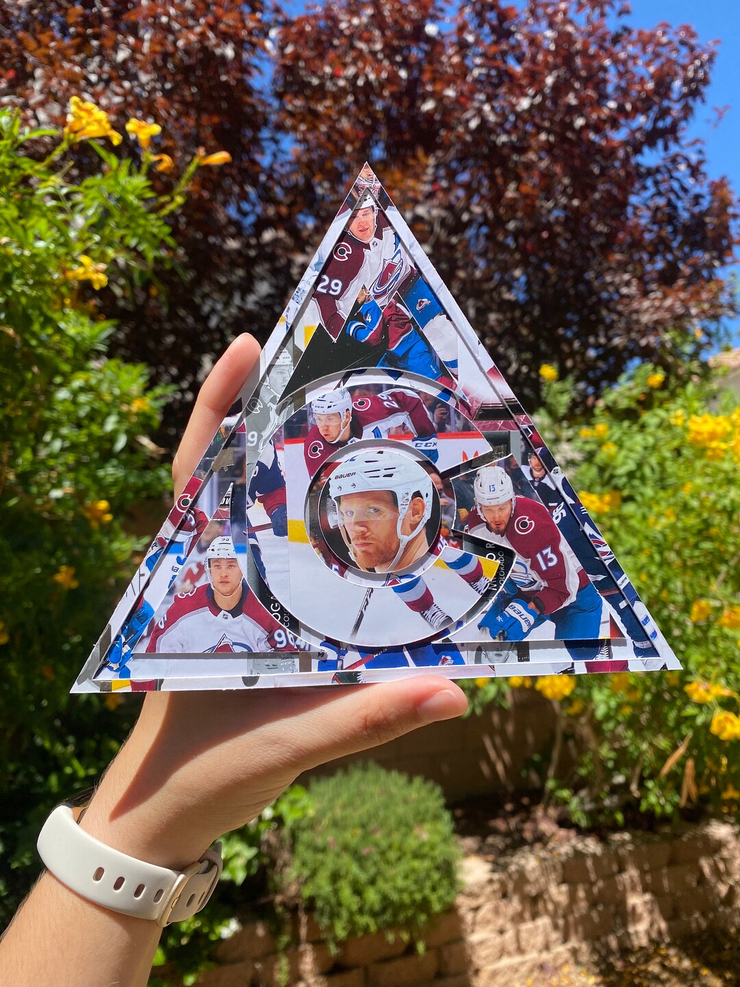 NHL Hockey Sports Trading Card Art - Colorado Avalanche Retro - Etsy