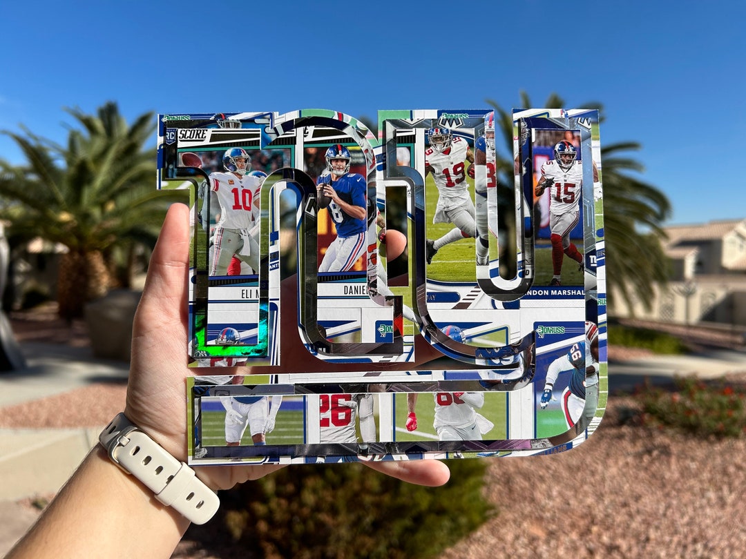 NFL Football Sports Trading Card Art - New York Giants - Etsy