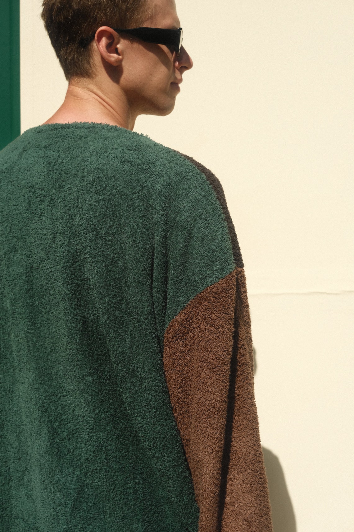 Cozy Men's Pullover, Oversized Terry Sweater, Large Sweater for Men ...
