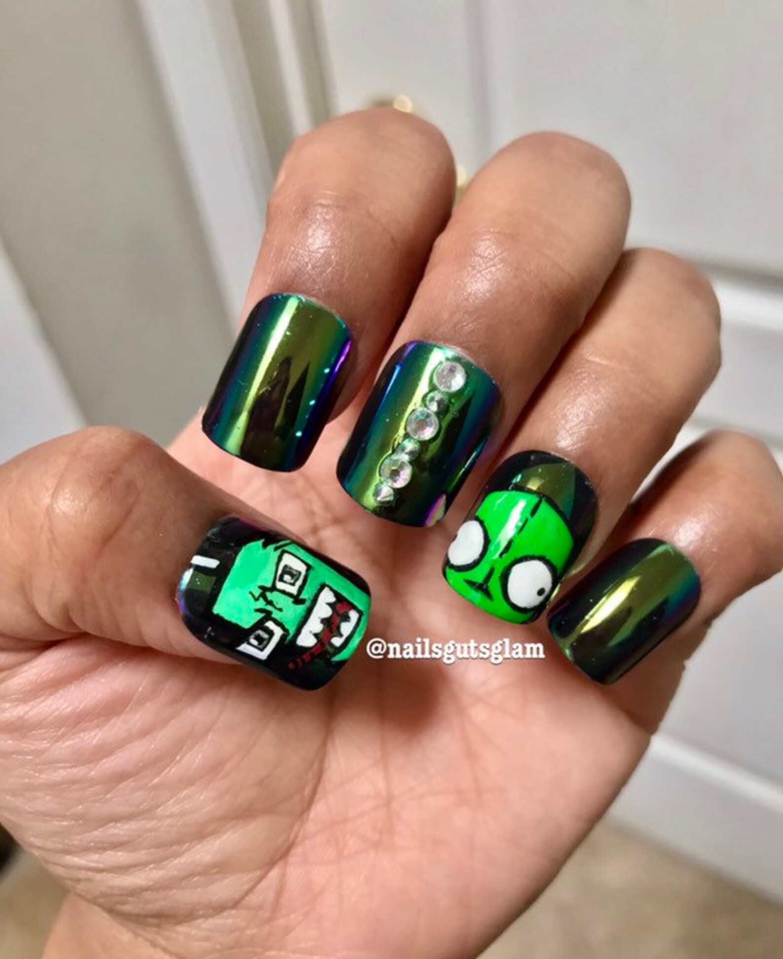 Invader Zim Nails - Etsy