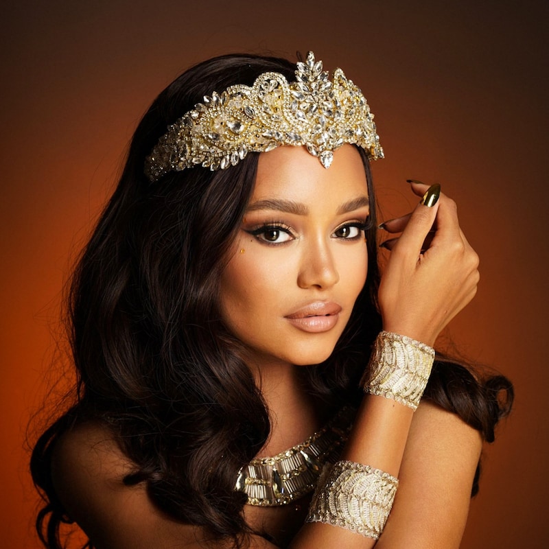 Rhinestone Headdress - Etsy