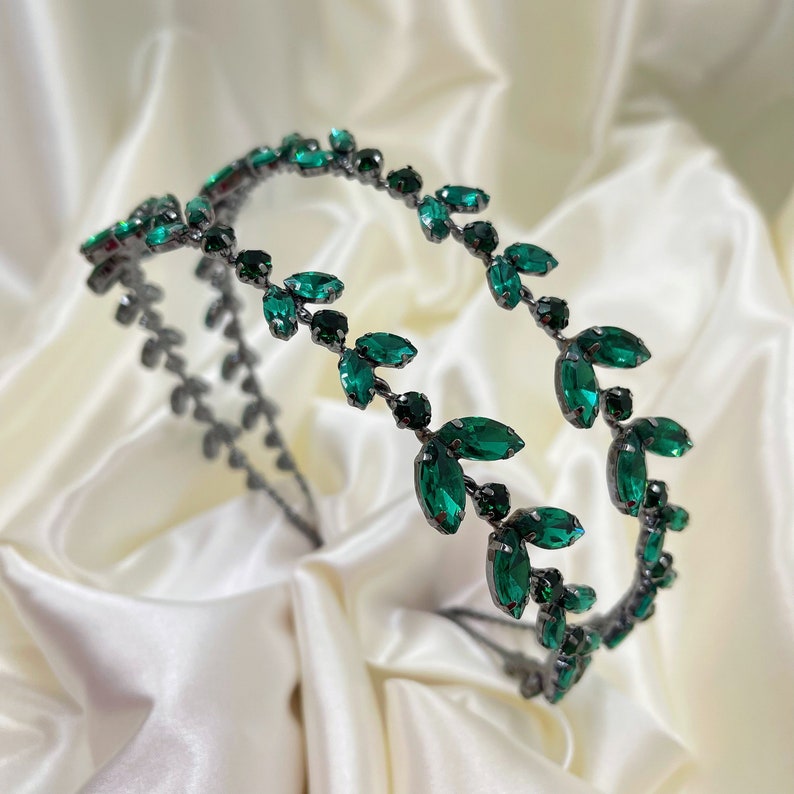 Emerald Tiara Emerald Green Crown Green Crystal Tiara Green - Etsy
