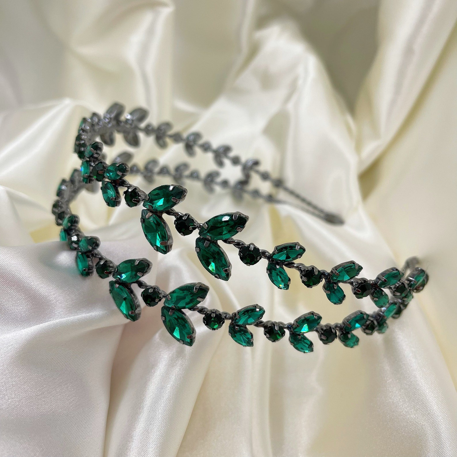 Emerald Tiara Emerald Green Crown Green Crystal Tiara Green | Etsy