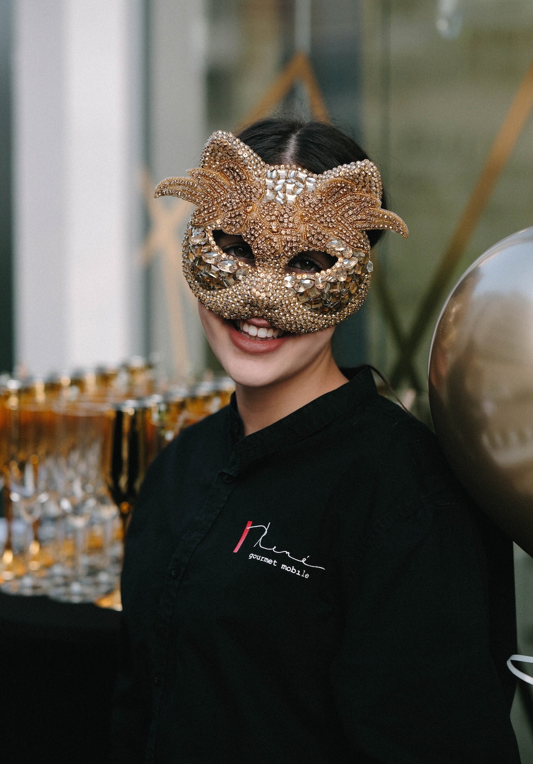 Rhinestone Cat Mask, Burlesque Costume, Cosplay Mask - Etsy