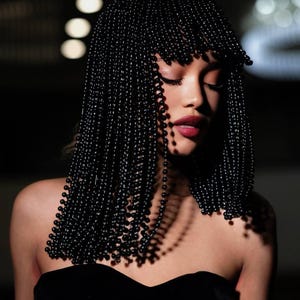 Burlesque Black Wig. Concert Outfit. Cleopatra Wig Festival Cosplay ...
