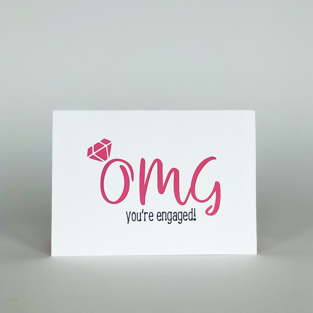 OMG You're Engaged Card - Etsy