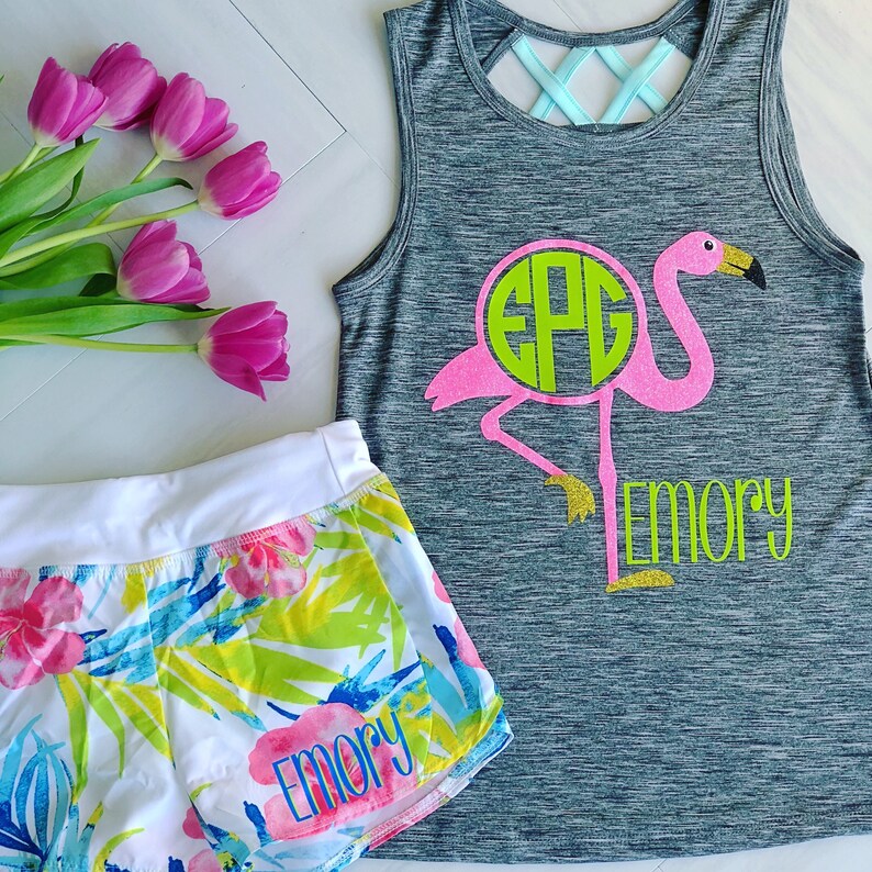 Girls Monogram Tank Top - Cute Tank Top - Monogram Tank - Kids Monogram ...