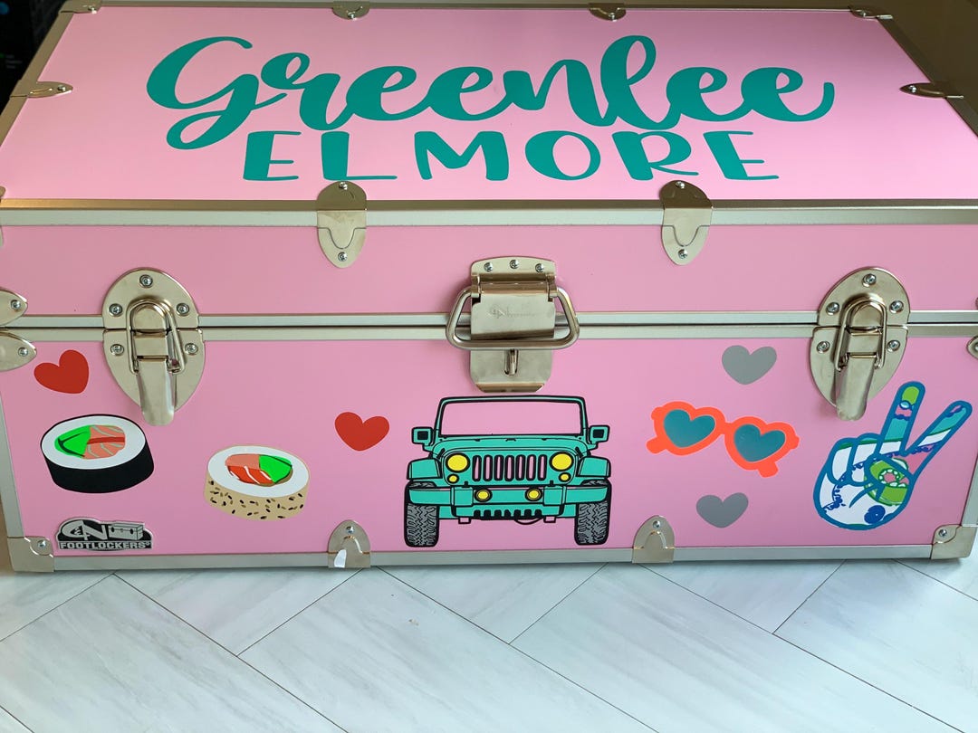 Camp Trunk Vinyl Decal Decor - Camp Trunk Stickers - Personalized Camp ...