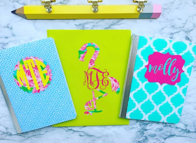 Monogrammed Folder Personalized 2 Pocket Portfolio With - Etsy