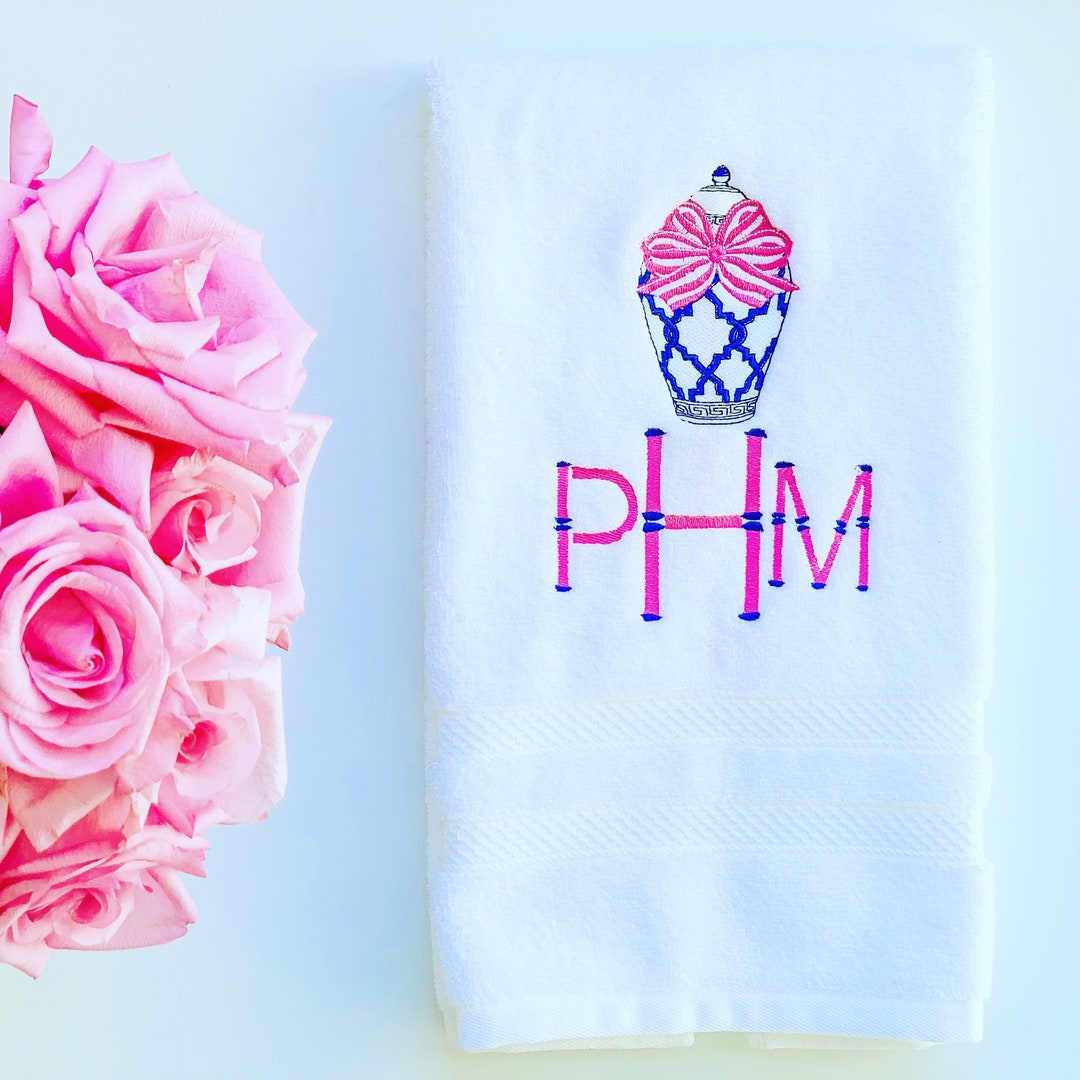 Monogrammed Hand Towel, Personalized Hand Towel, Embroidered Hand Towel ...