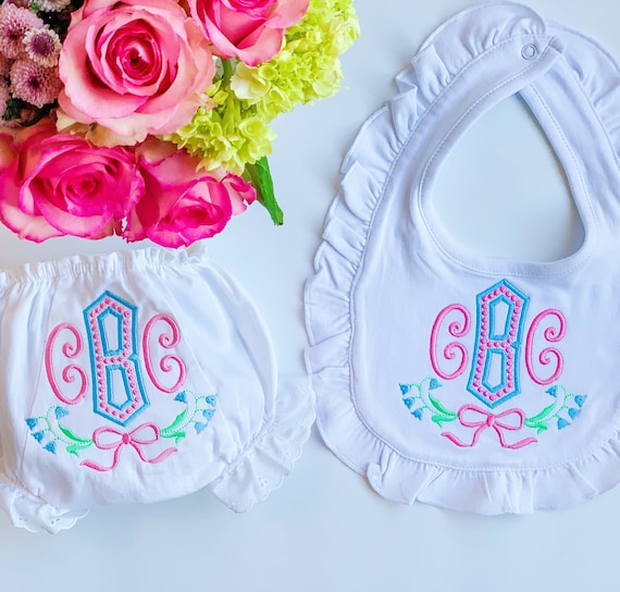Monogrammed Bloomers Ruffled Bloomers Baby Girl - Etsy