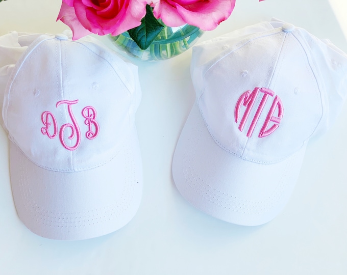 Ladies' Infinity Monogram Baseball Cap Custom Color Hat and Embroidery ...