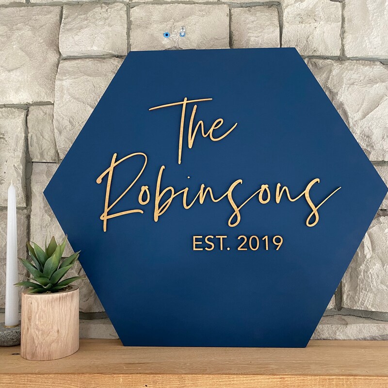 Hexagon Sign - Etsy