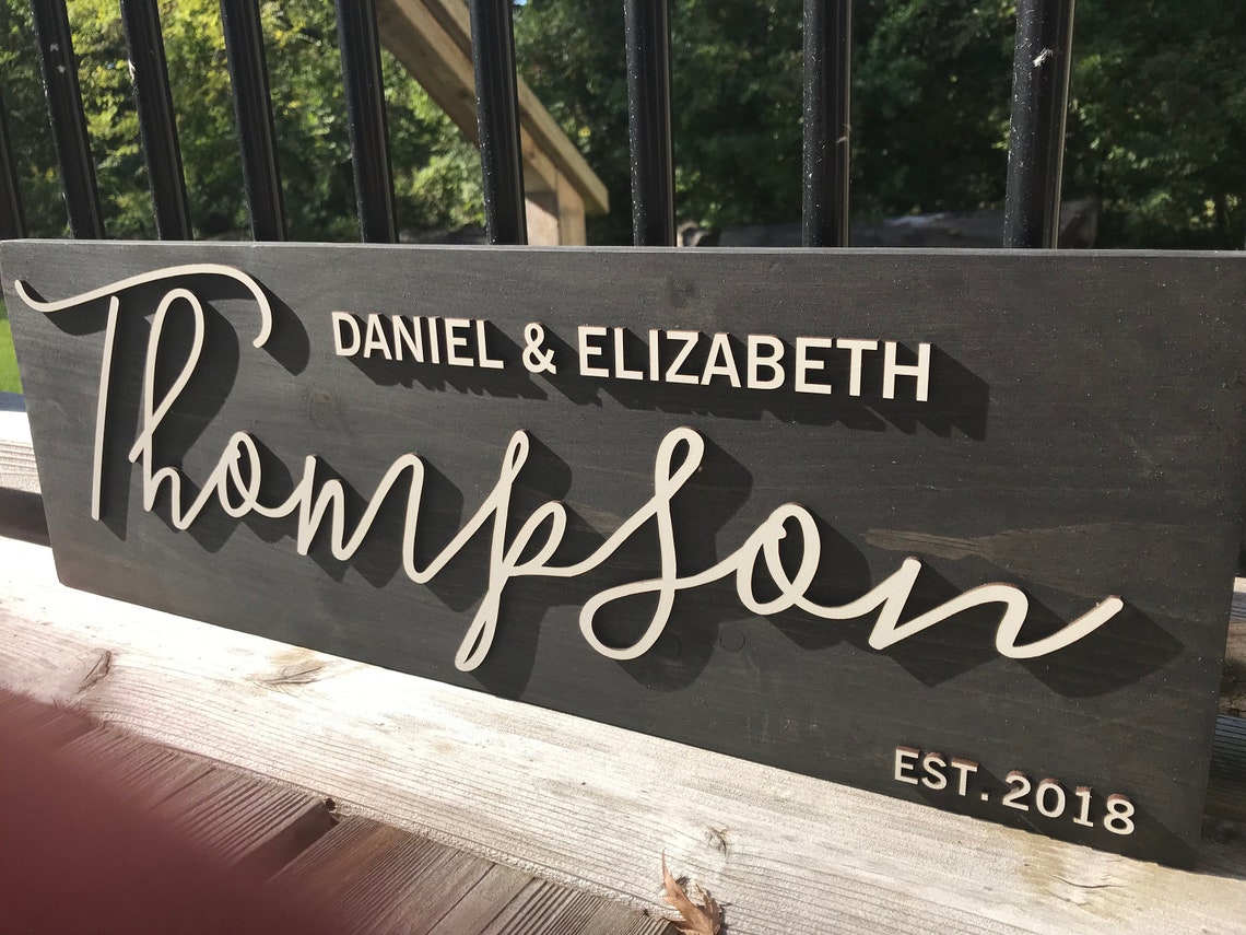 Personalized Name Sign Custom Sign Laser Cut Wood Sign - Etsy