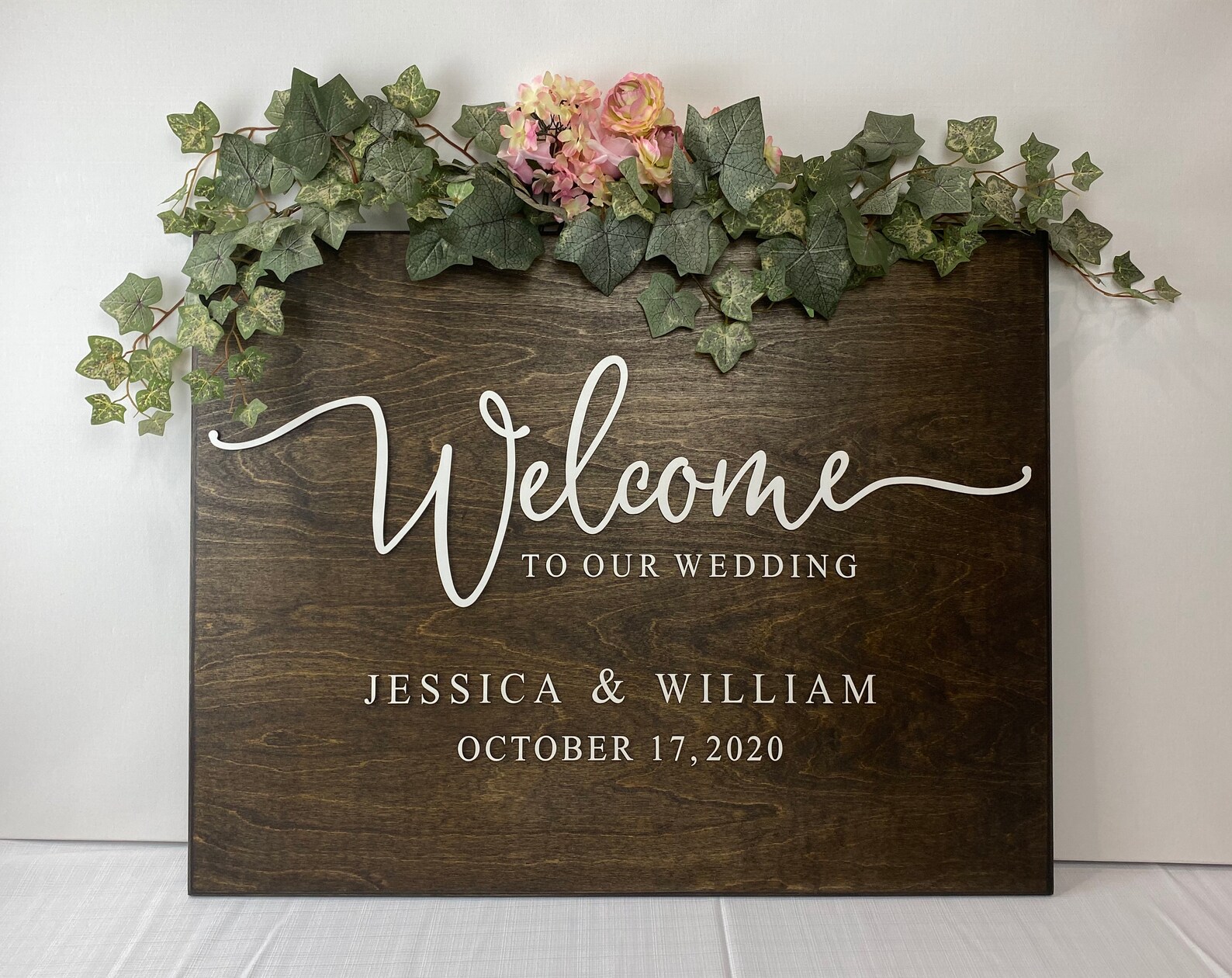 Wedding Welcome Sign Personalized Rustic Wood Wedding Sign Wedding ...