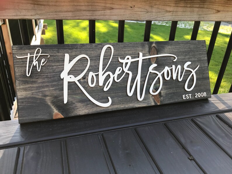 Personalized Name Sign Custom Sign Established Sign Wood Sign - Etsy