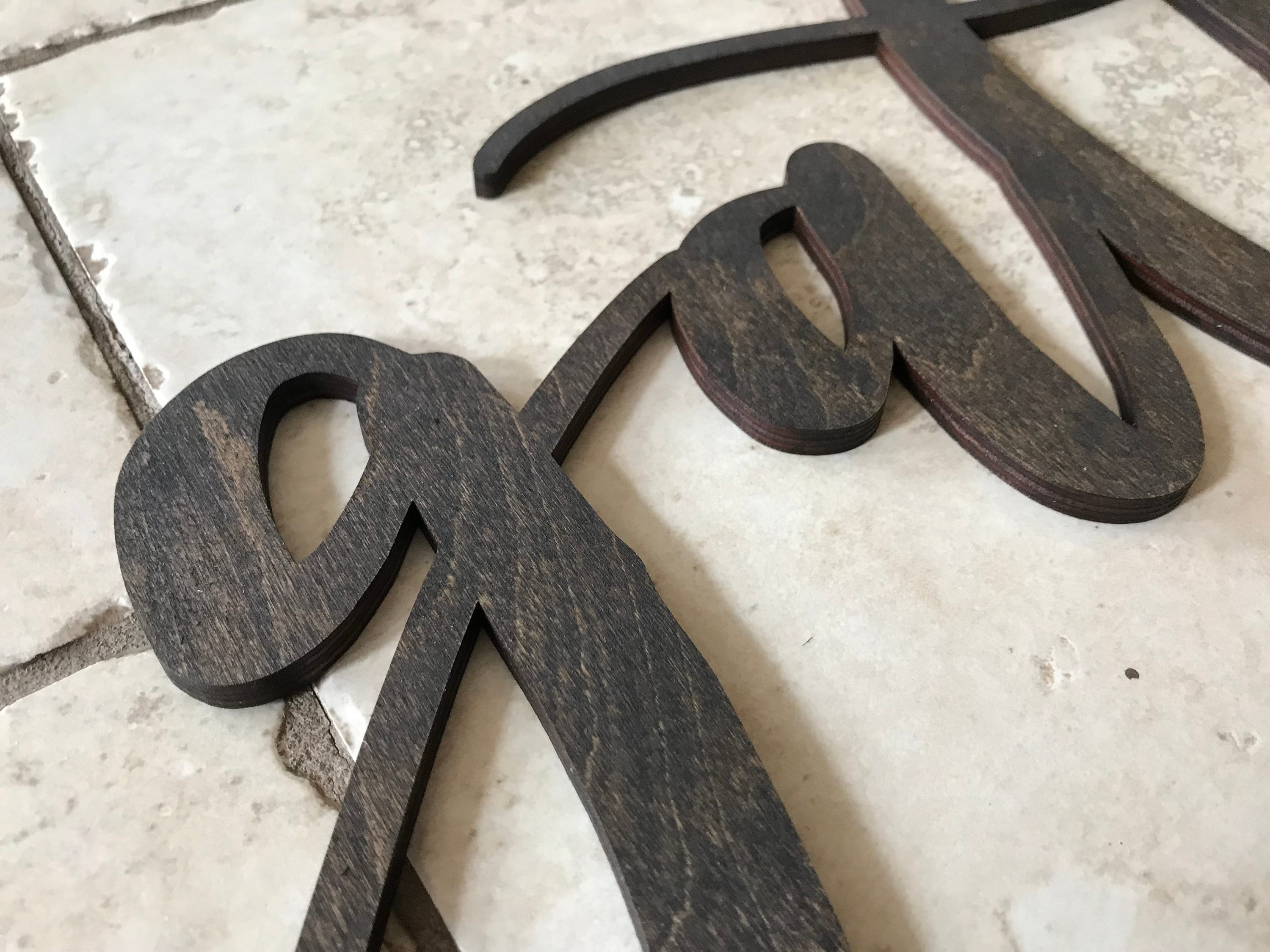 Handwritten Sign Wooden Word Cutouts Custom Word Design Laser | Etsy