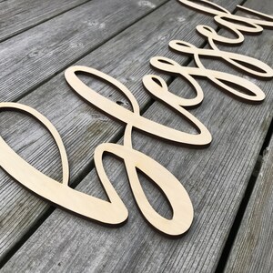 Handwritten Sign, Wooden Word Cutouts Custom Word Design Laser Cutout ...