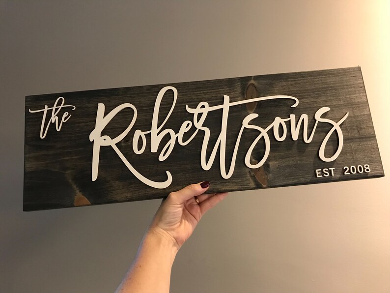 Personalized Name Sign Custom Sign Established Sign Wood Sign | Etsy Canada