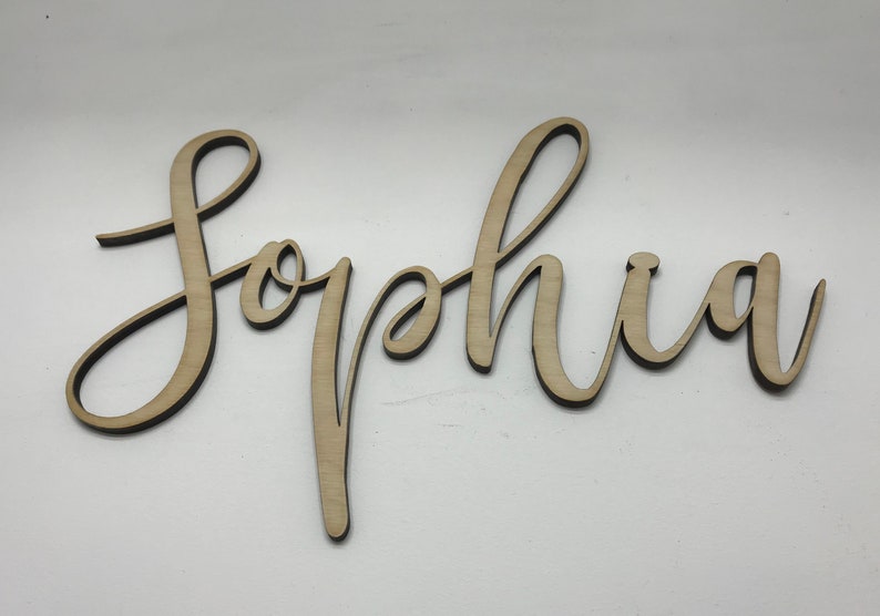 Baby Name Wood Sign Custom Baby Name Cut Out Nursery Wall - Etsy