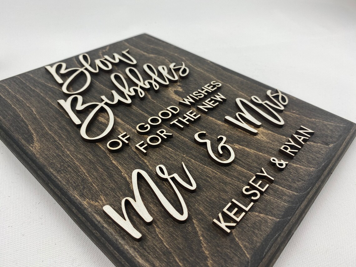 Blow Bubbles Wood Sign Rustic Wood Wedding Sign Rustic | Etsy