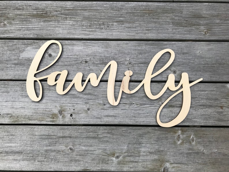 Handwritten Sign Wooden Word Cutouts Custom Word Design Laser - Etsy