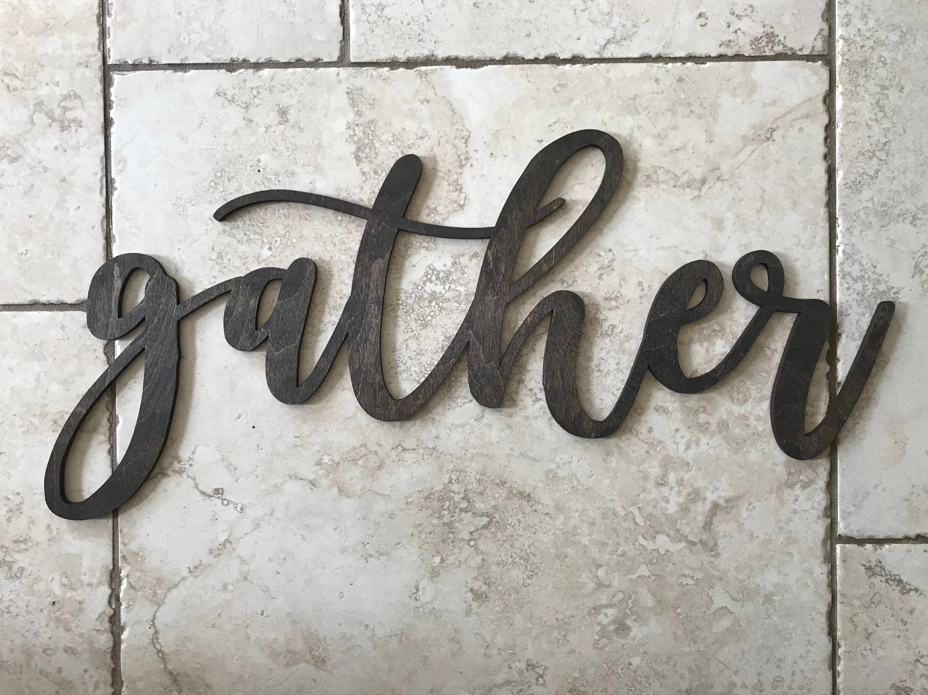 Handwritten Sign Wooden Word Cutouts Custom Word Design Laser | Etsy