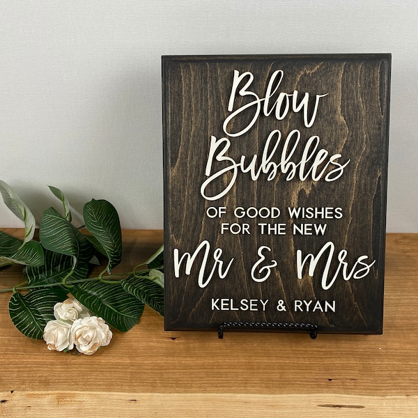 Wedding Bubble Sign - Etsy