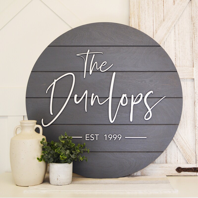 Christmas Wood Round Sign - Etsy