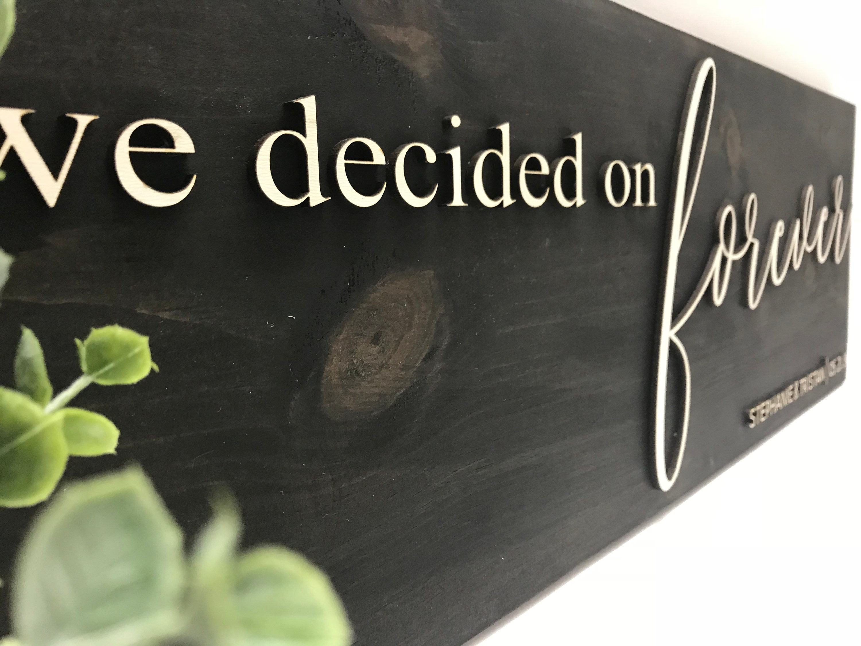 We Decided on Forever Sign Wood Sign Established Sign Family - Etsy Canada