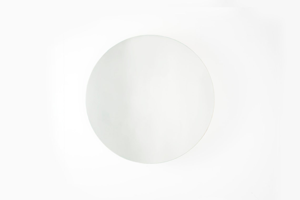 HIDE Circular Mirror and Plywood Bathroom Cabinet - Etsy UK