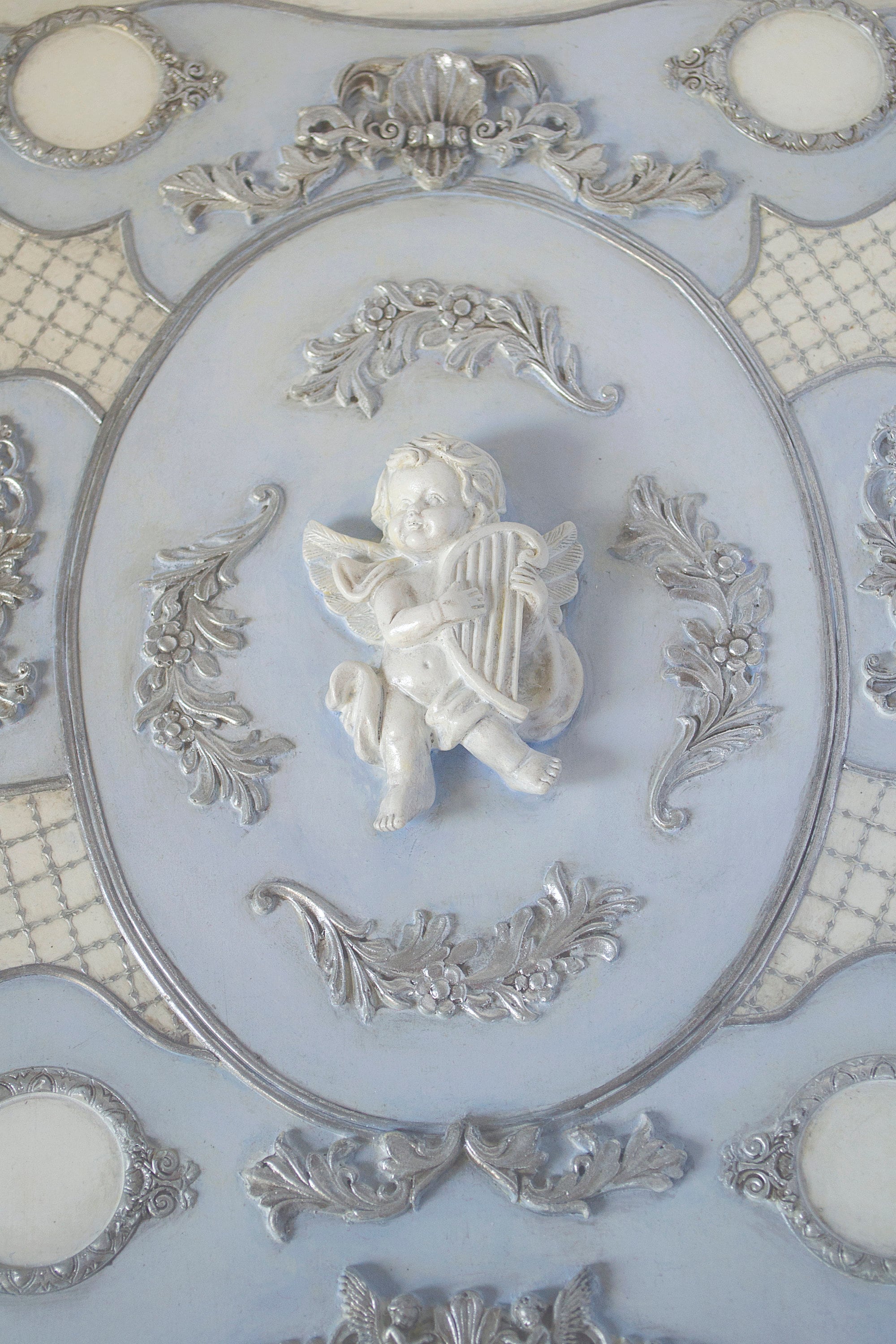 Blue Rococo Wooden Book Box, Jewelry Keepsake Storage - Etsy