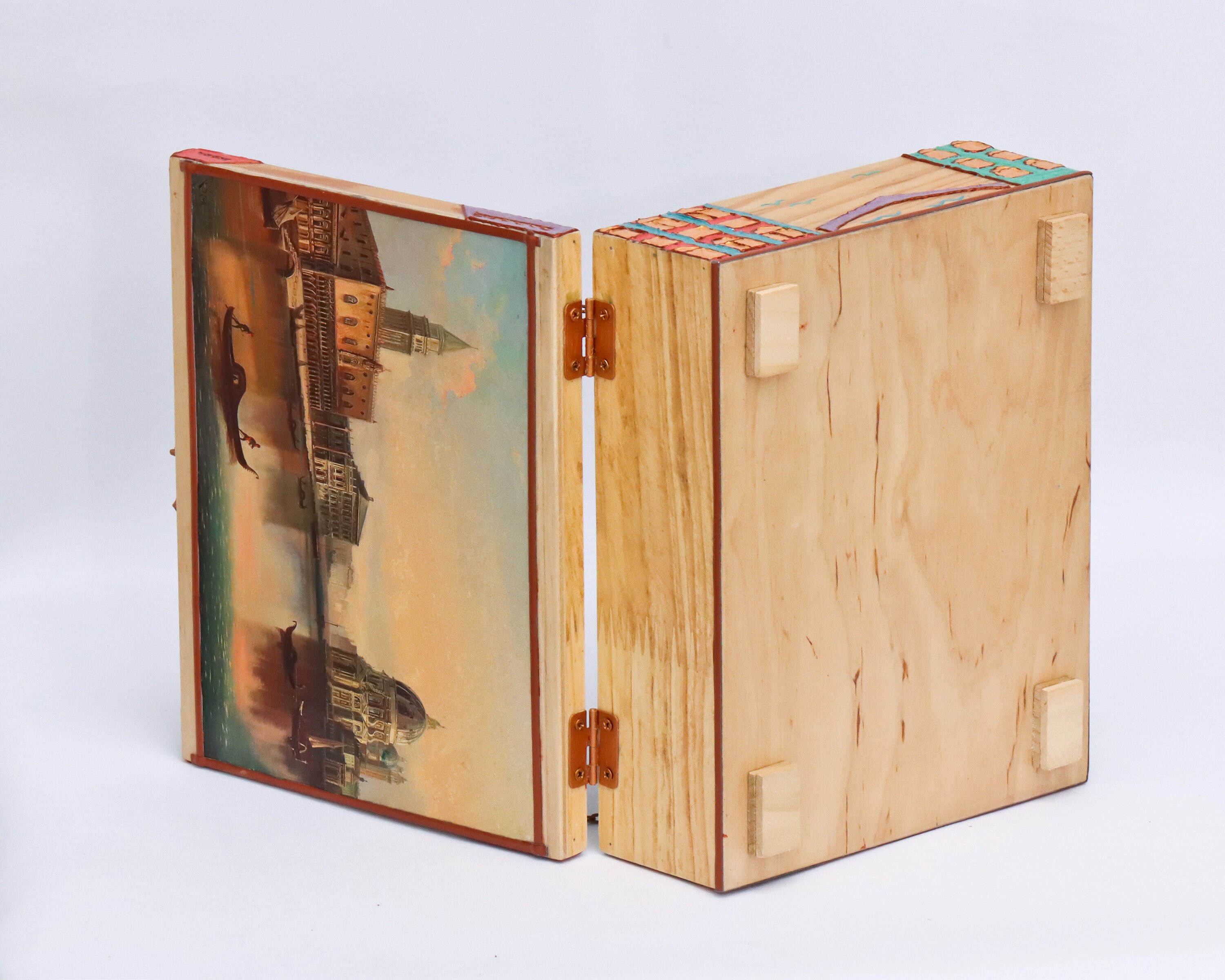 Venice Vintage 19th Century Primitivism Gondola Wooden Jewellery Box ...