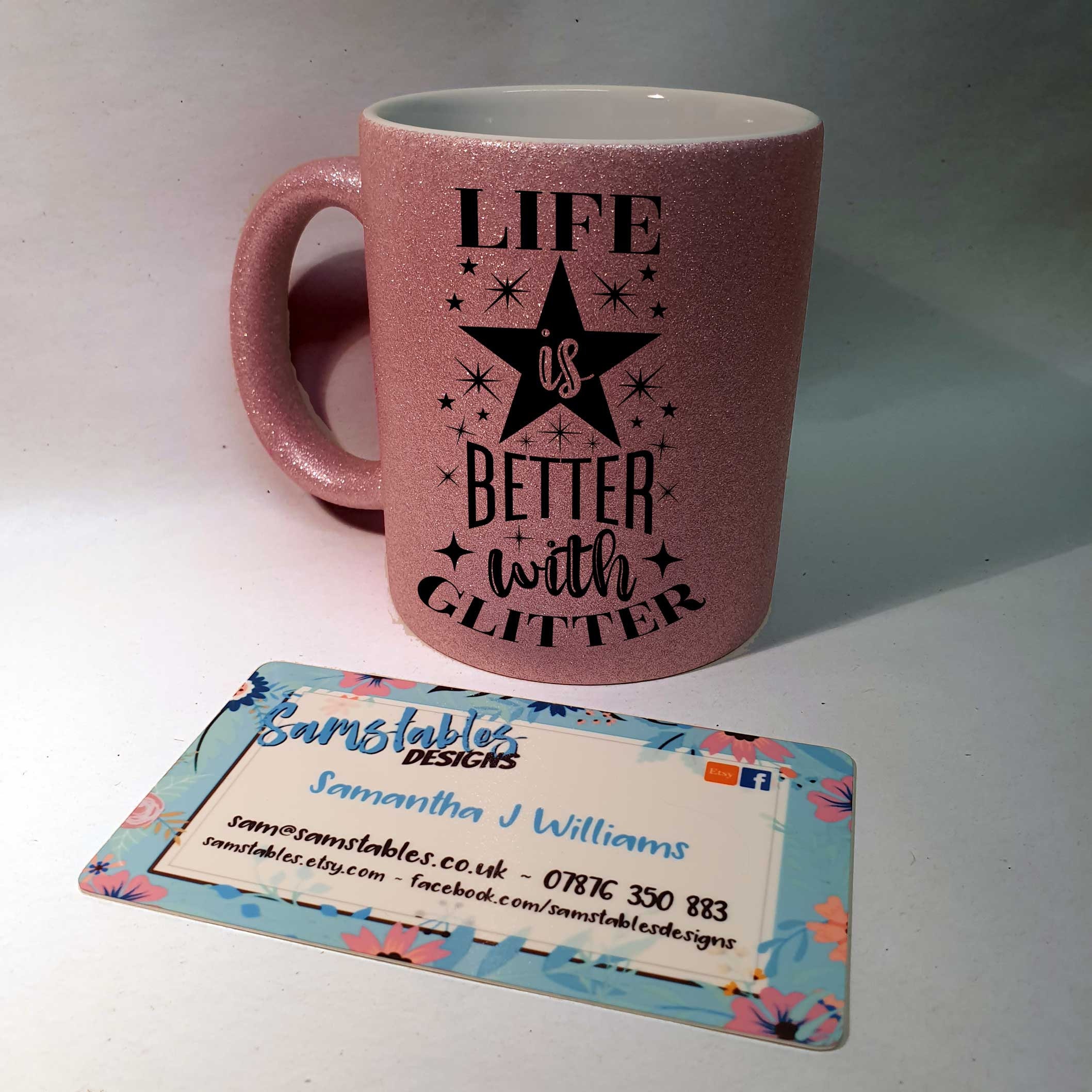 Personalised Glitter Mug With Glittery Quote or Your Own Words - Etsy