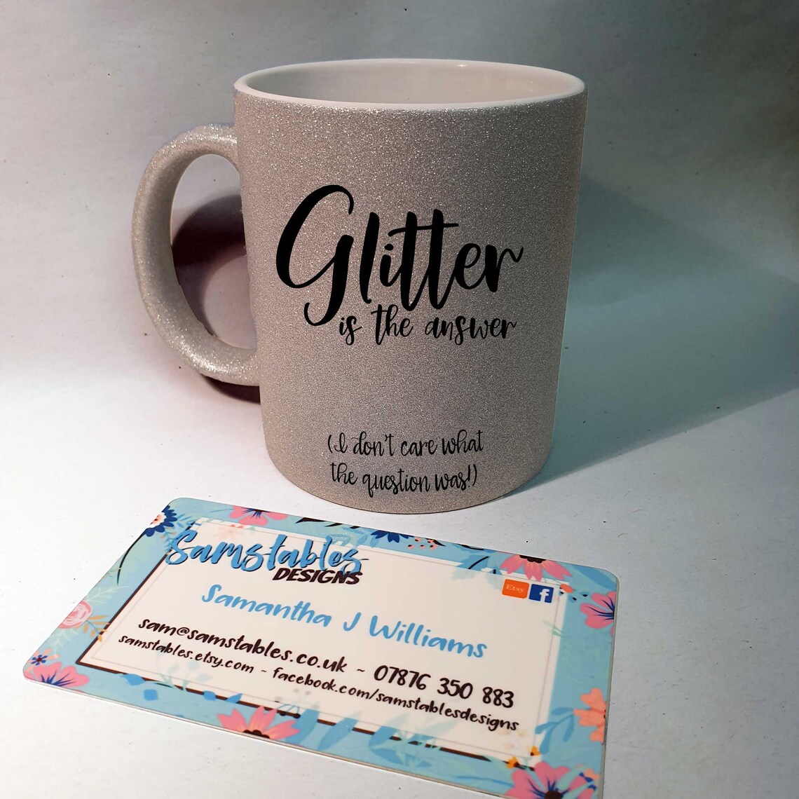 Personalised Glitter Mug With Glittery Quote or Your Own Words - Etsy