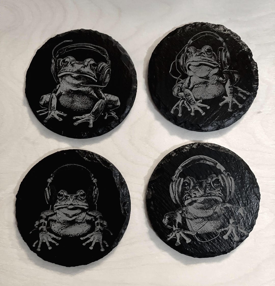 Frog Coasters (set of 4) - Etsy