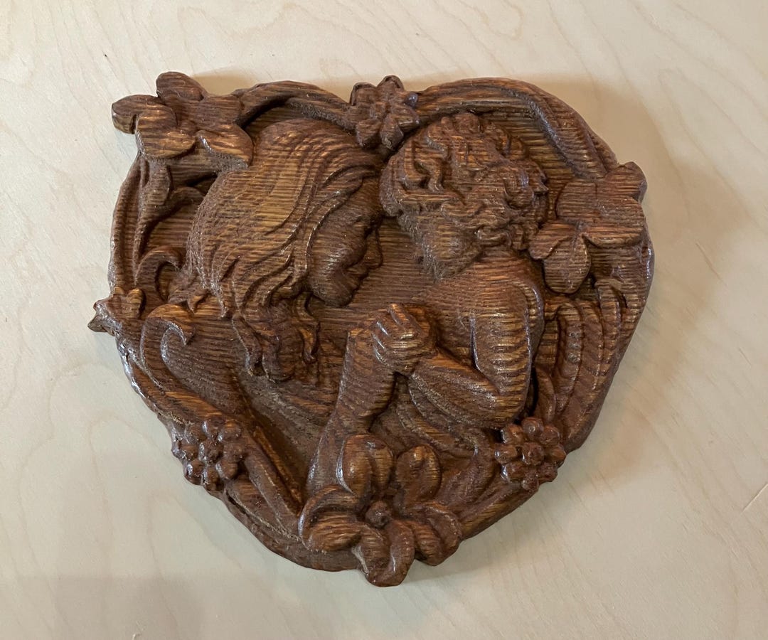 Mother and Daughter Heart 3d Wood Carving - Etsy