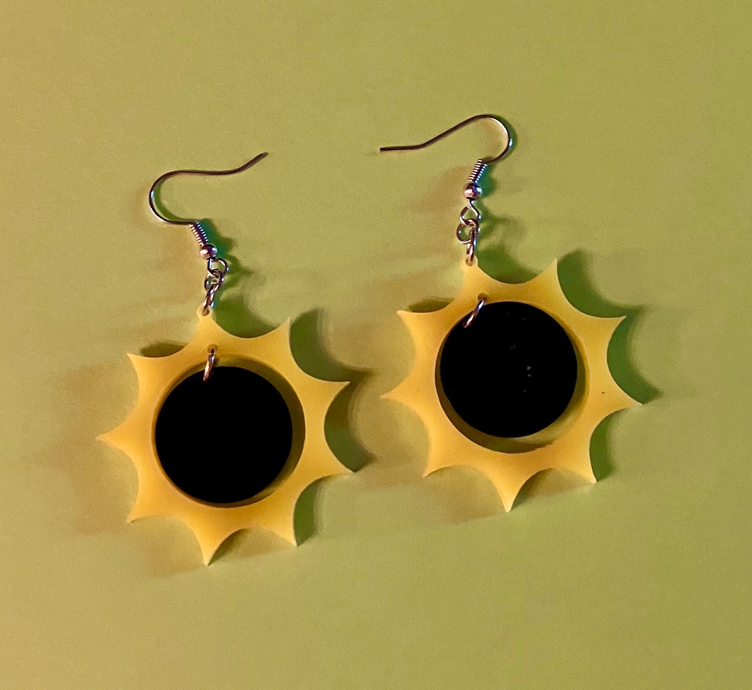 Solar Eclipse Acrylic Earrings - Etsy