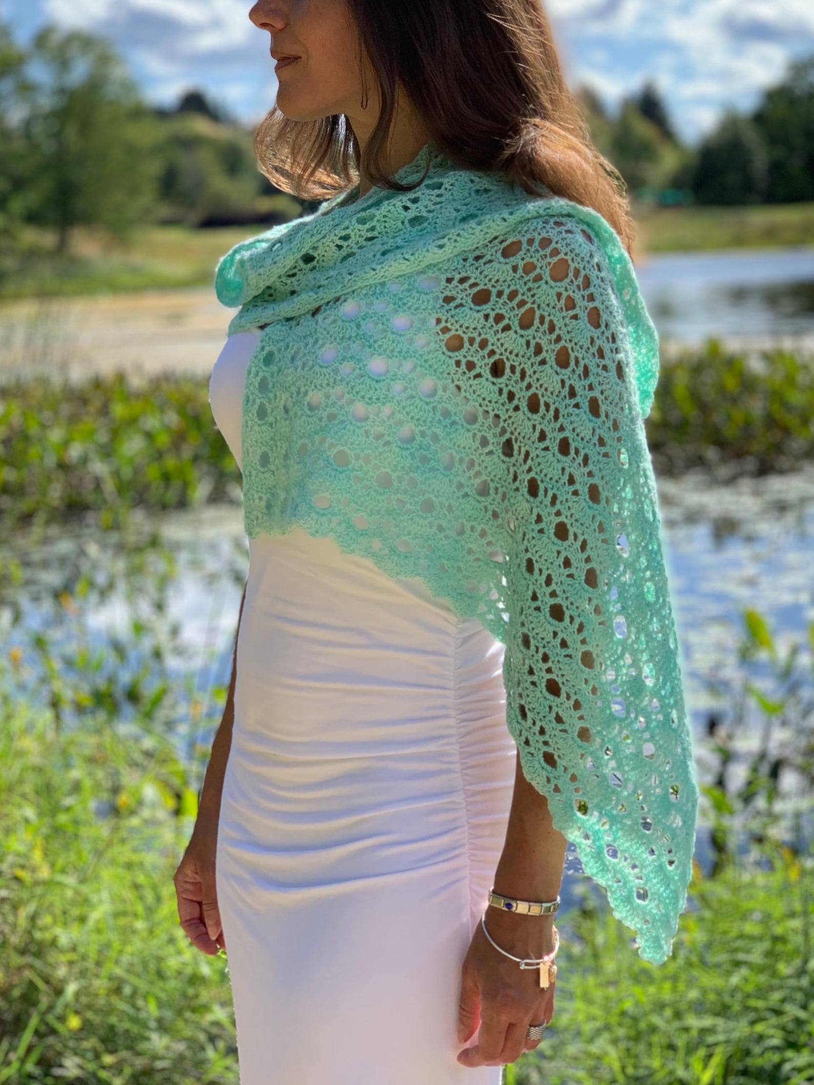 PATTERN - Aqua Tide - Crocheted Wrap Pattern PDF - Etsy