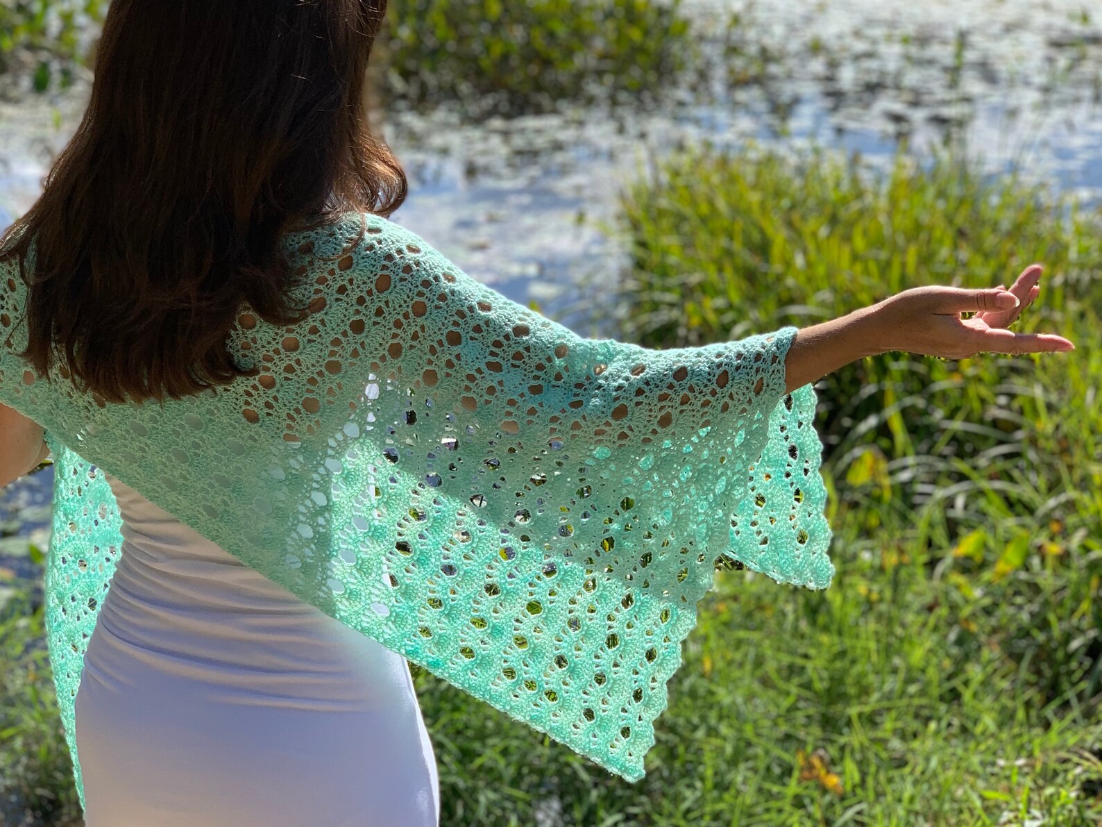 PATTERN - Aqua Tide - Crocheted Wrap Pattern PDF - Etsy