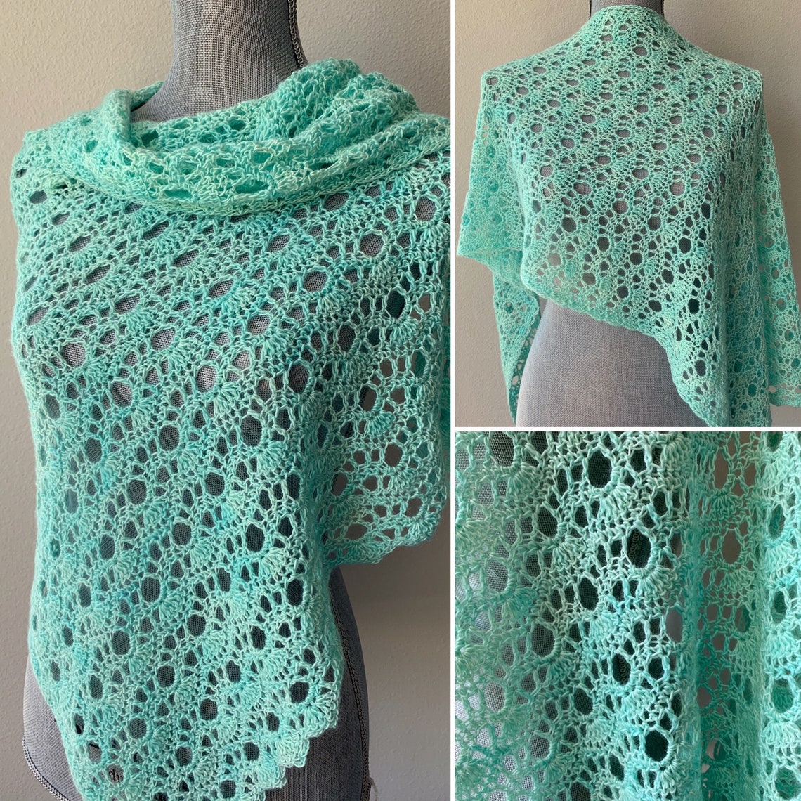 PATTERN - Aqua Tide - Crocheted Wrap Pattern PDF - Etsy