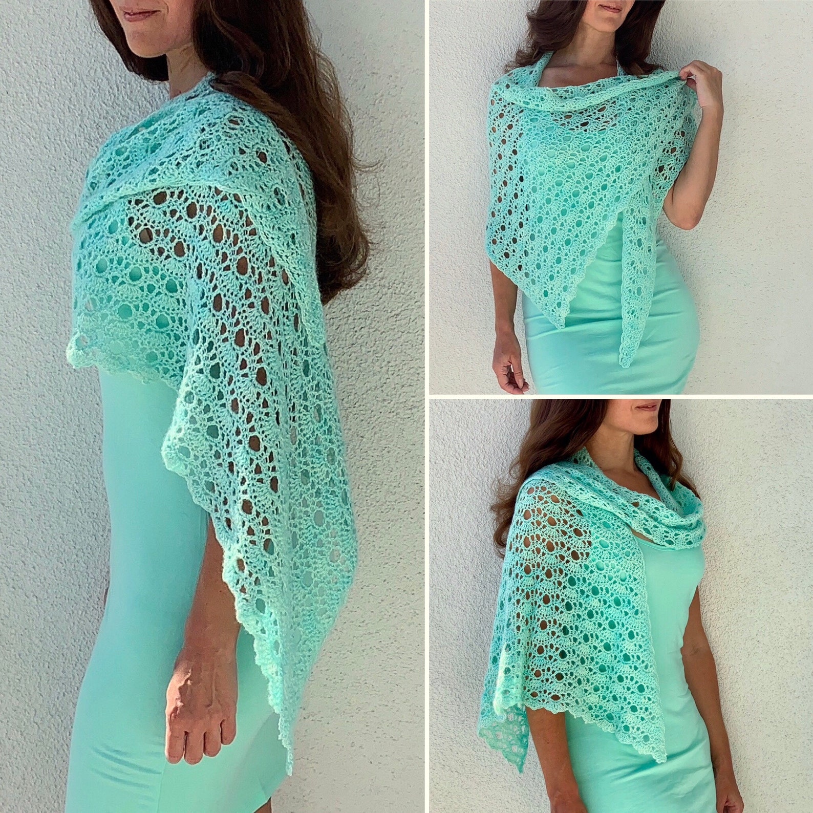 PATTERN - Aqua Tide - Crocheted Wrap Pattern PDF - Etsy