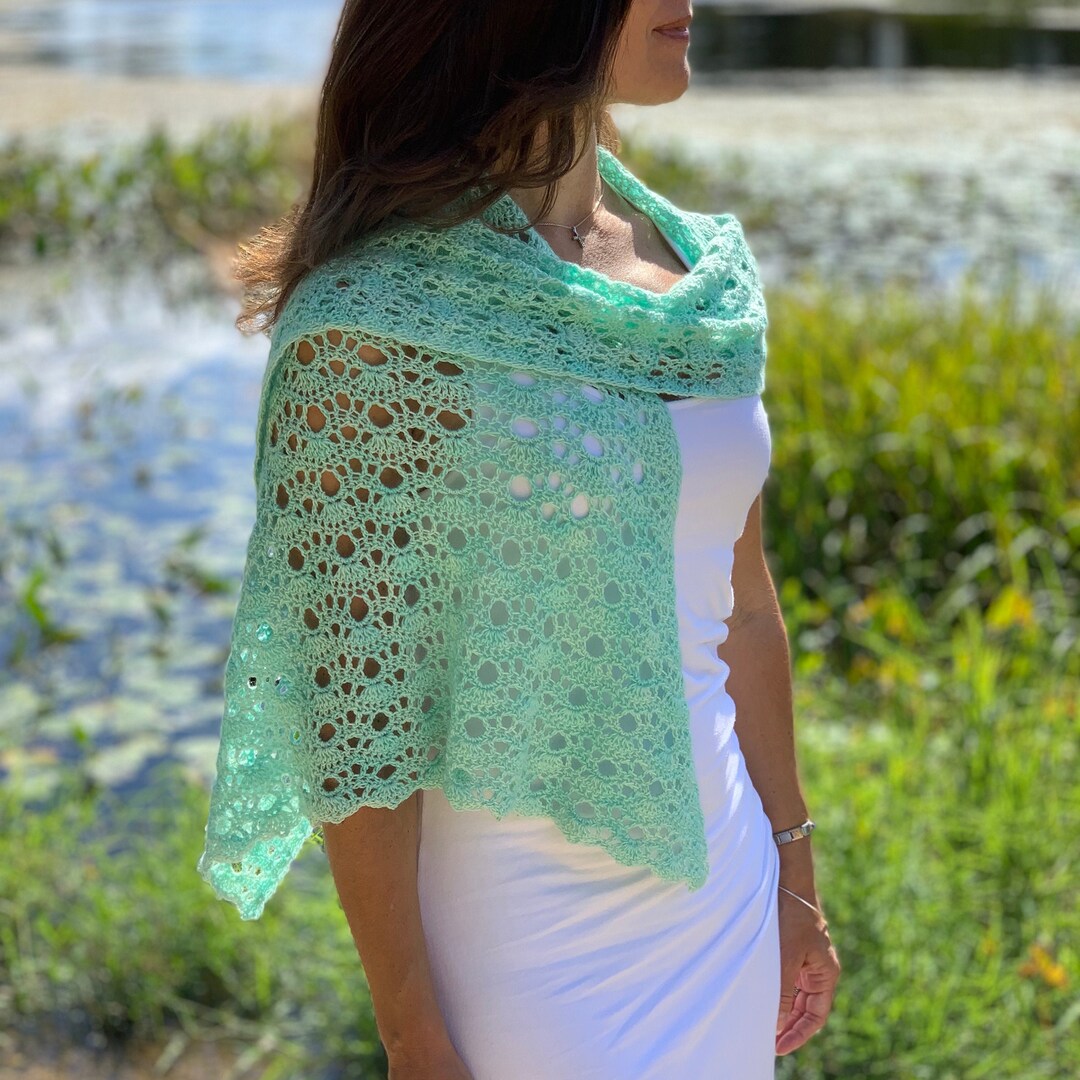 PATTERN - Aqua Tide - Crocheted Wrap Pattern PDF - Etsy