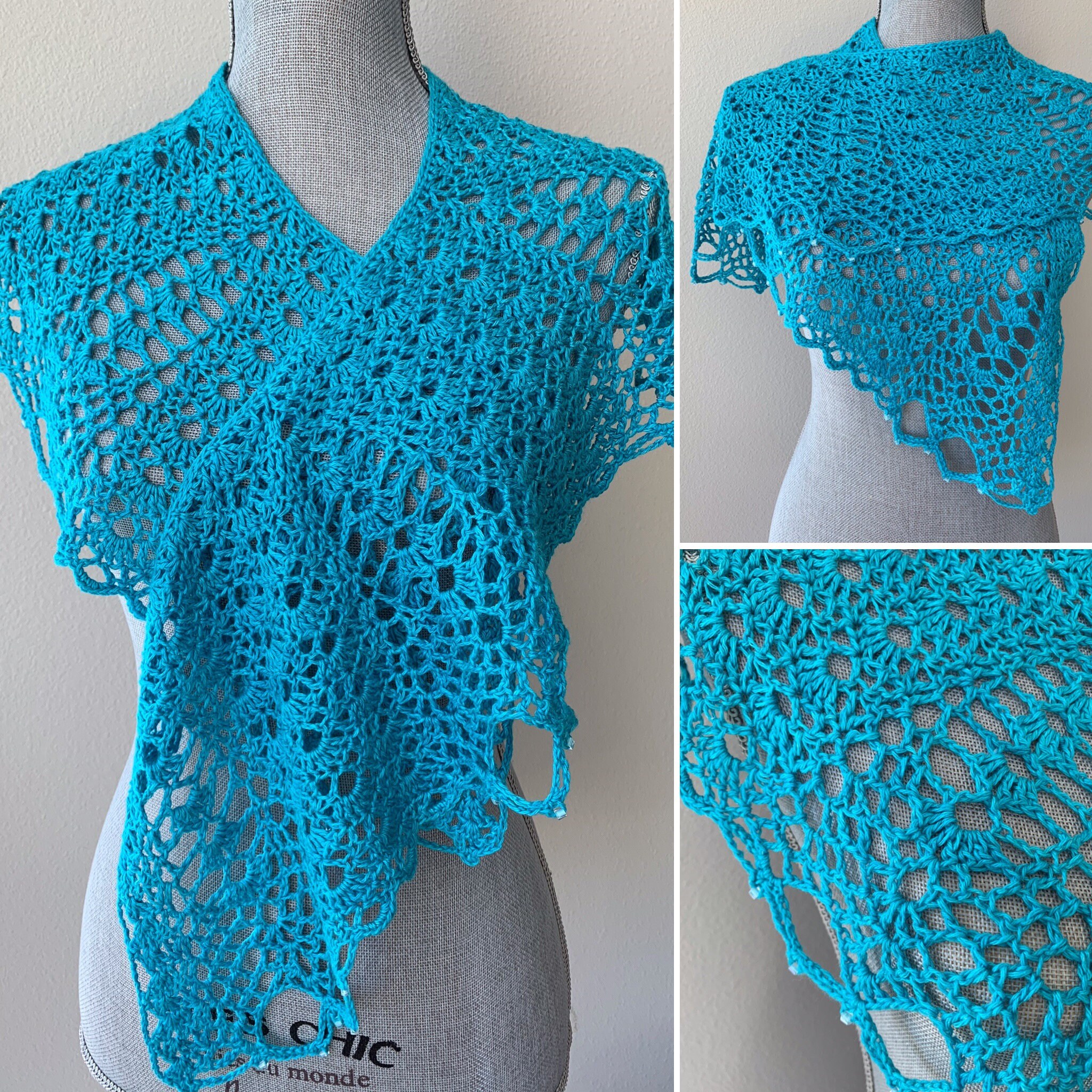 PATTERN - Teal Tide - Crocheted Wrap Pattern PDF - Etsy