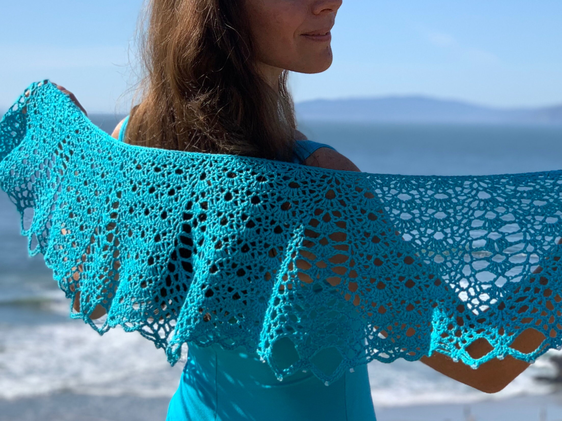 PATTERN - Teal Tide - Crocheted Wrap Pattern PDF - Etsy