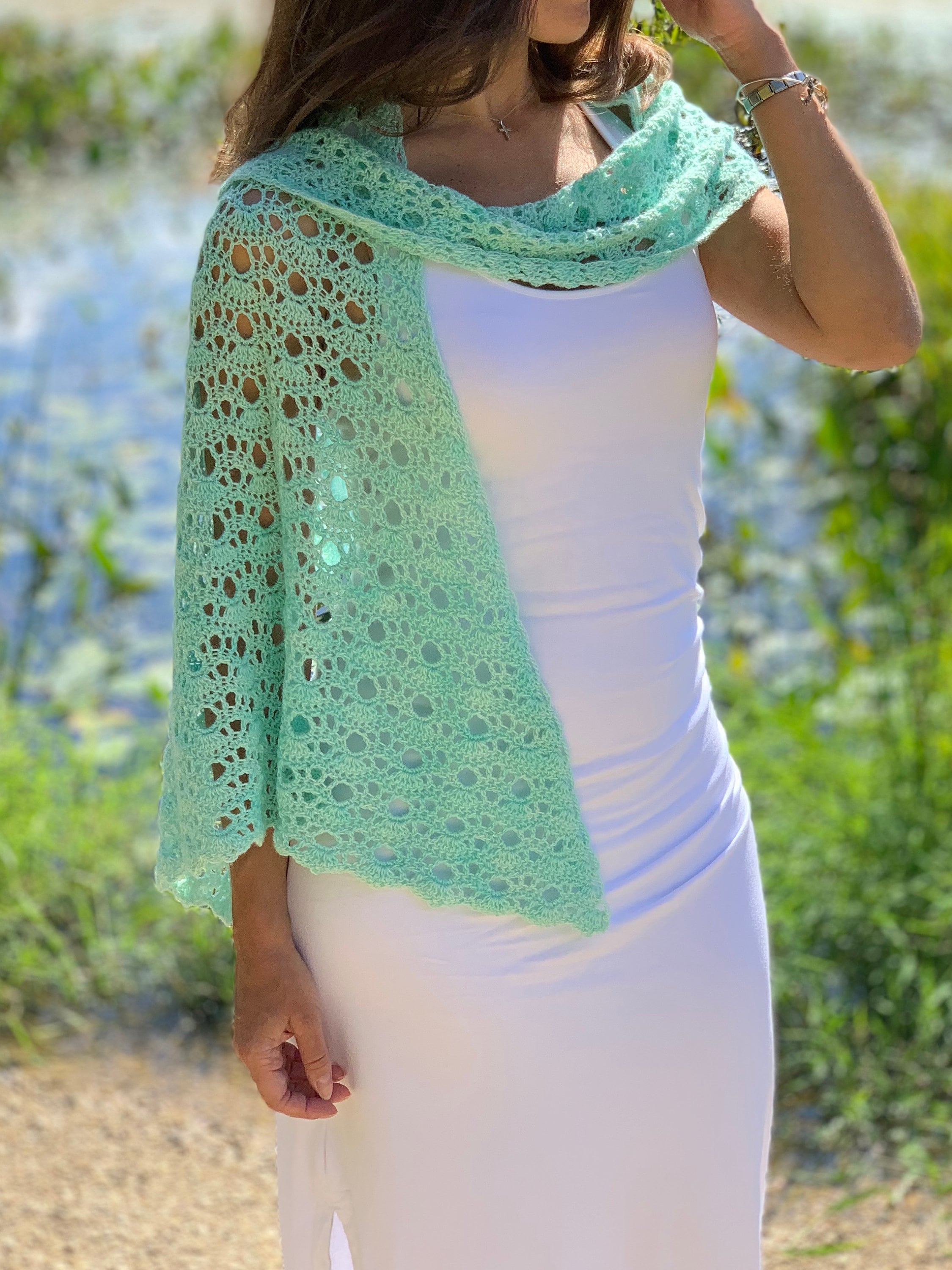 PATTERN - Aqua Tide - Crocheted Wrap Pattern PDF - Etsy