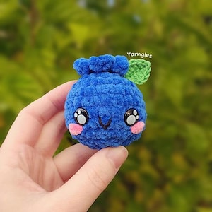 Tiny Blueberry, Free Almost No-sew Fruit Crochet Pattern, Easy Mini ...